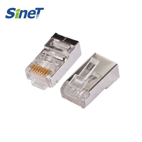 cat6a sftp connector rj45 pass test 3u gold plated cat5e ftp connector