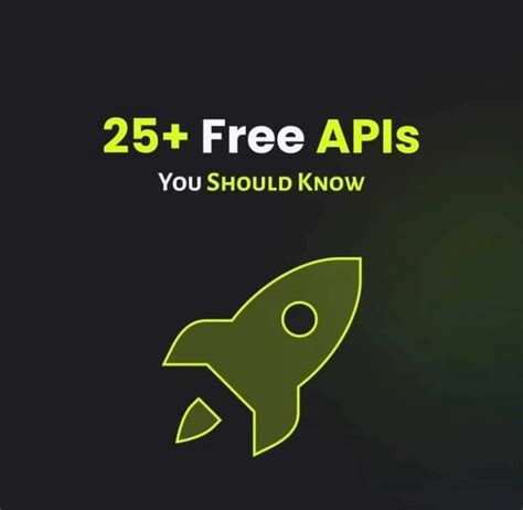 Omar Tessieh On Linkedin 25 Free Apis You Should Know