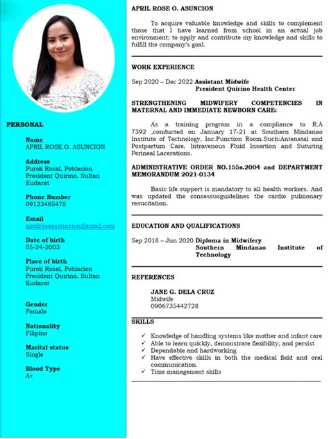 April Resume Pdf Midwife Midwifery