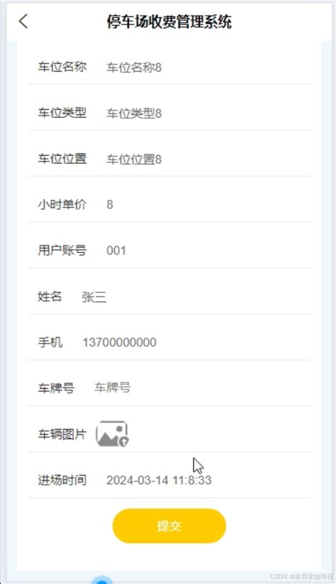 node js毕设停车场收费管理系统前（程序 论文） csdn博客