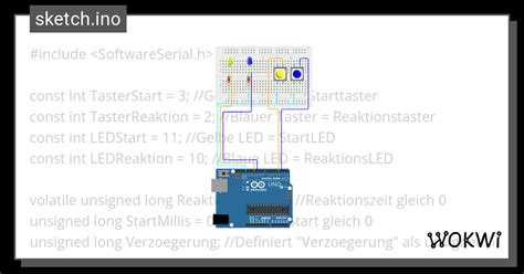 Reaktionstester JF Wokwi ESP32 STM32 Arduino Simulator