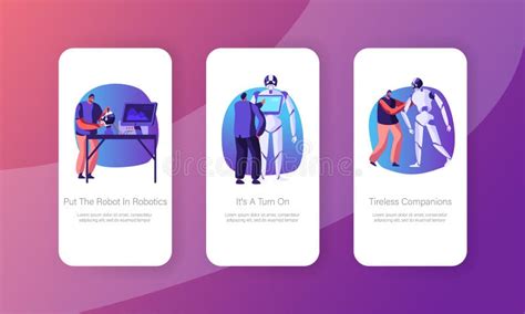 Engineers Characters Making And Programming Robots Stock Vector Illustration Of Office Human