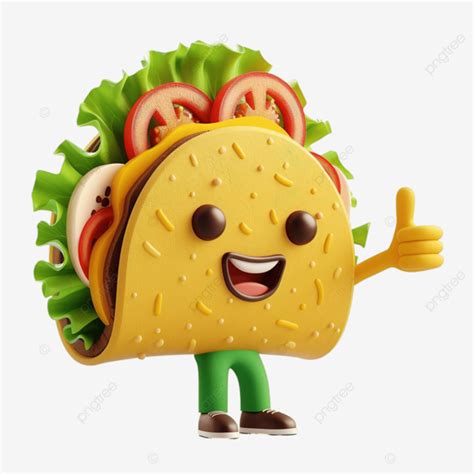 엄지손가락을 포기하는 귀여운 타코 만화 승인 쇠고기 베스트 Png 일러스트 및 이미지 에 대한 무료 다운로드 Pngtree