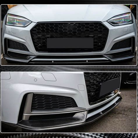 Audi S5 A5 B9 Sline Carbon Fiber Front Lip Spoiler Exterior Mods