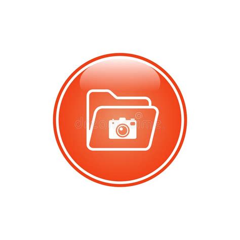 Folder Icon Vector Inside Glossy Circle Template Stock Vector Illustration Of Search Computer