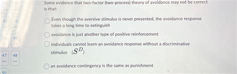 Solved Some Evidence That Two Factor Two Process ﻿theory