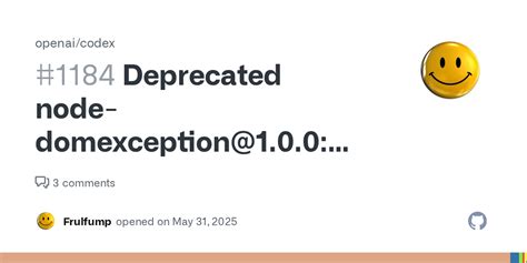 Deprecated Node Domexception100 Use Your Platforms Native Domexception Instead · Issue