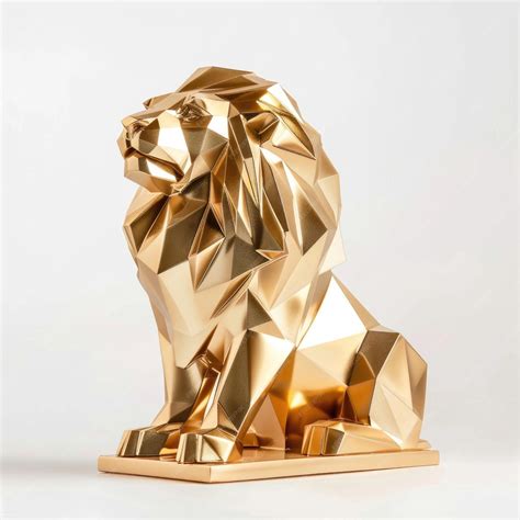 Premium Photo Golden Cannes Lions Award On A Clean White Background
