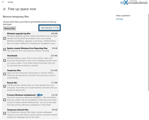 Free Up Disk Space On Windows 10 The New Way ESX Virtualization