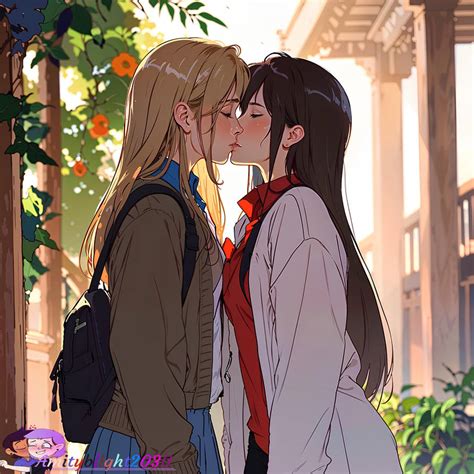 Lesbian Anime Couple Kissing By Amityblight2030 On Deviantart