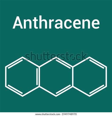 Chemical Structure Anthracene C14h10 Stock Vector Royalty Free