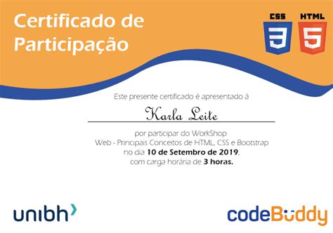 Html Css Bootstrap Codebuddy Unibh Designlab Karla Mota