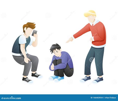 Intimidation Et Dhumiliation à Lécole Ou à Luniversité Illustration