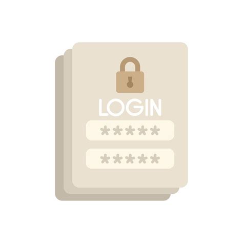 Login Password Icon Flat Vector Page Log 17330306 Vector Art At Vecteezy