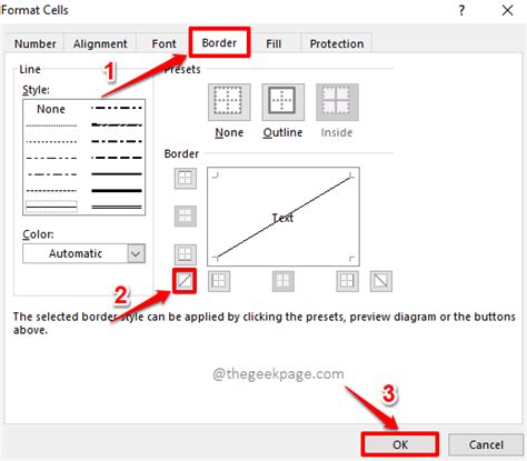 how to insert a diagonal line to a cell in microsoft excel