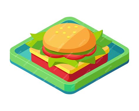 Premium Vector Lunch Food Isolated Flat Vector Illustration On White