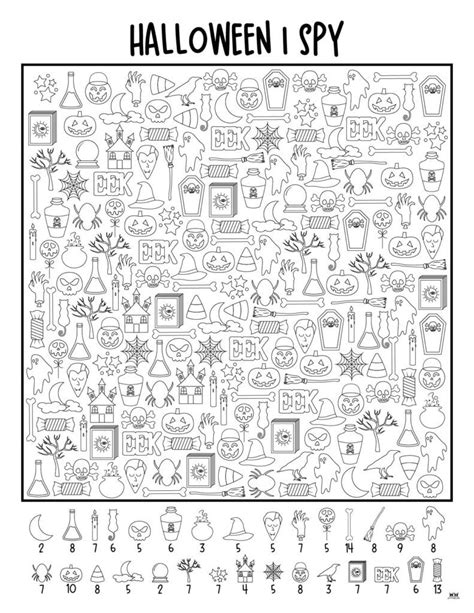 I Spy Halloween Printable Printable Summer Activities
