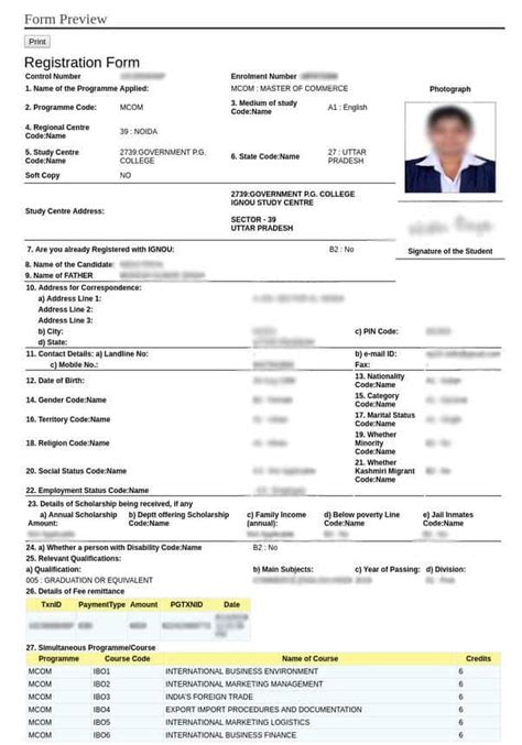 IGNOU Online Admission Process Criteria Registration Fee Cancellation Of Admission And