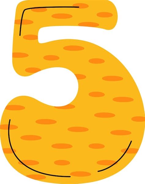 Premium Vector Five Digit Cartoon Font