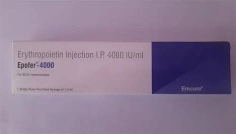 Erythropoietin Injection IP Emcure Prescription At Rs Piece In Nagpur