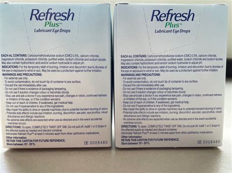 Refresh Plus Lubricant Eye Drops Beauty And Personal Care Vision Care