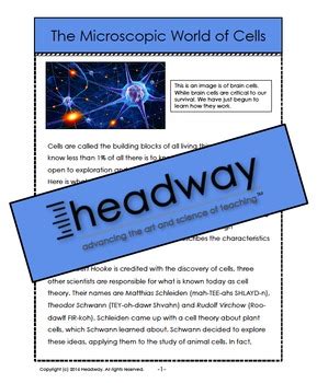 Reading Strategies In Science Cells By Headway Lab TpT