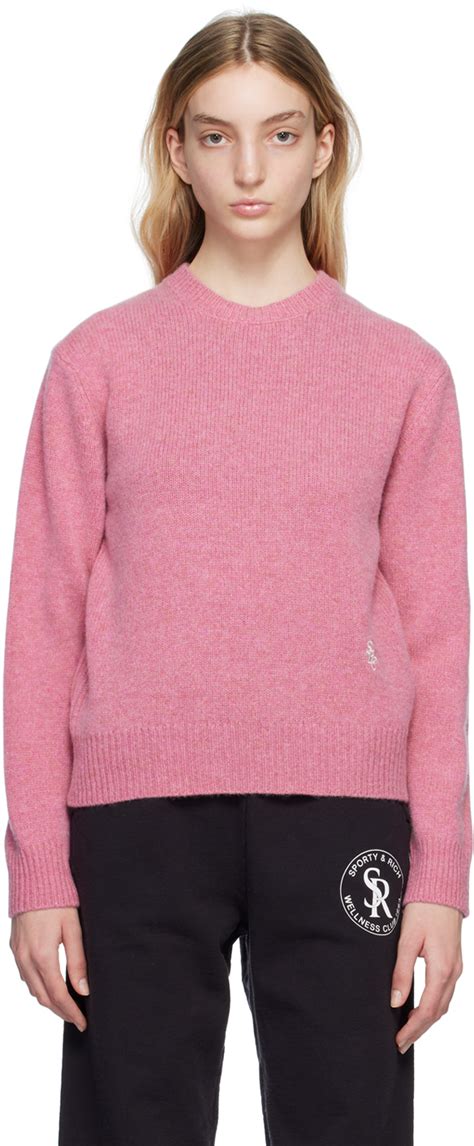 Sporty Rich Pink SRC Sweater SSENSE Canada