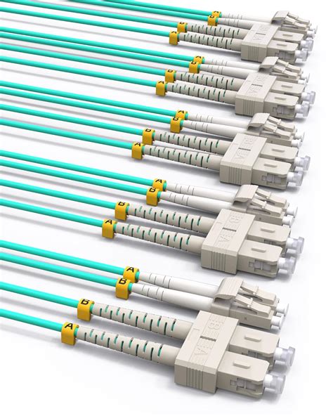 Vandesail Lc To Sc 5 Pack Fiber Patch Cables Fiber Jumper Optical Om3 Duplex Multi