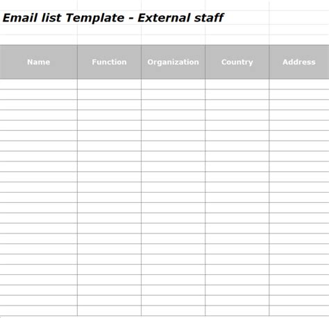 15 FREE Email List Templates Formats In WORD EXCEL Day To Day Email