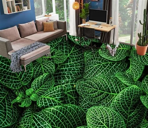 3d Leaf Texture Pke3469 Floor Wallpaper Murals Wallpaper Mural Print