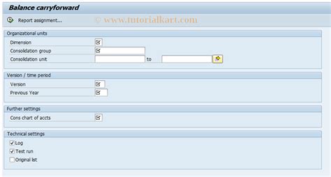 CXS SAP Tcode Carry Forward Balances
