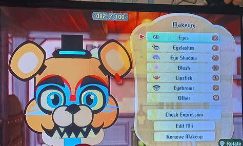 I Made A Glamrock Freddy Mii Access Code Is 4w5mn2c R Miitopia