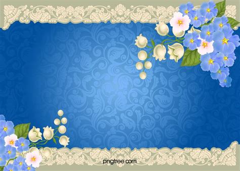 ดาวน์โหลดภาพพื้นหลังพื้นหลังลายดอกไม้สีน้ำเงินชายแดน Paisley