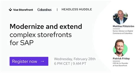 vue storefront on linkedin headless huddle 4 modernize and extend