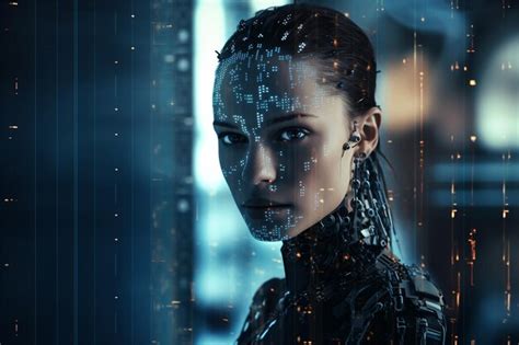 Premium Photo Robot Girl Matrix