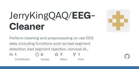 Github Jerrykingqaqeeg Cleaner Perform Cleaning And Preprocessing