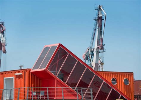 Angled Shipping Container Houses Stairs For Office By Potash Angled Shipping Container Houses Stairs For Office By Potash