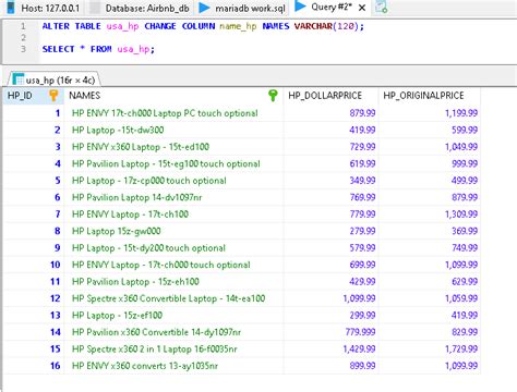 Mariadb Rename Column Examples