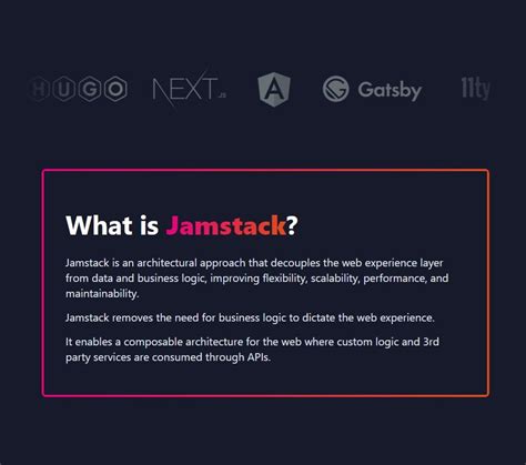 Jamstack The Modern Web Architecture Revolution A Hands On Guide Why