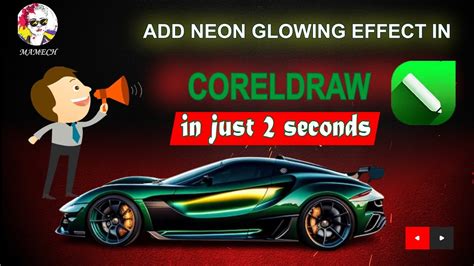Add Neon Glowing Effect In Coreldraw Coreldraw Short Tricks Youtube