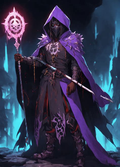 Lexica 80s Style Anime Black Characters Necromancer With Creepy Metal