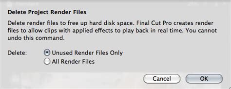 FCP X Delete Render Files Larry Jordan