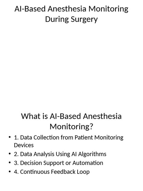 Ai Based Anesthesia Monitoring Presentation Pdf