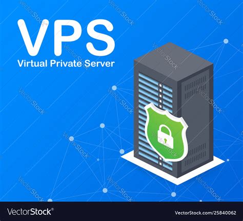 Vps Virtual Private Server Web Hosting Services Vector Image
