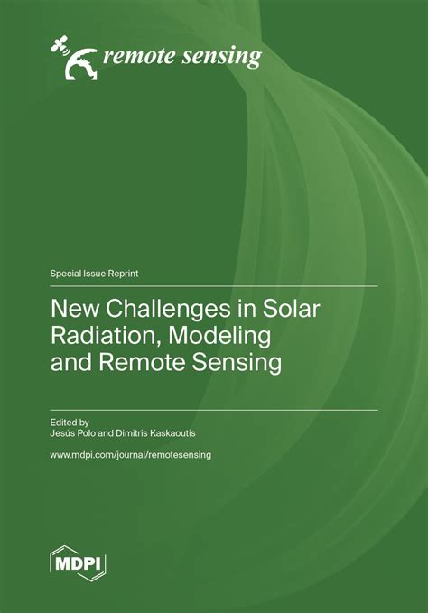 New Challenges In Solar Radiation Modeling And Remote Sensing Mdpi
