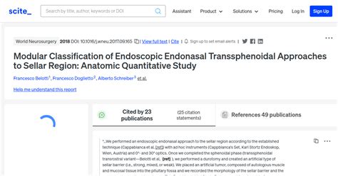 Modular Classification Of Endoscopic Endonasal Transsphenoidal