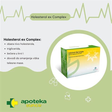Apoteka Sunce Holesterol Ex Complex® Je Jedinstvena Kombinacija Doze
