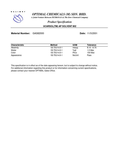 ucarsol ap solvent 802 optimal pdf
