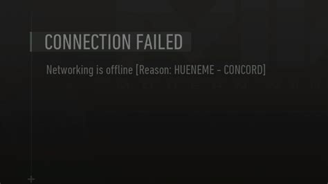 modern warfare 2 networking is offline hueneme concord error fix