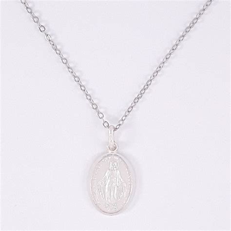 Sterling Silver Miraculous Medal Pendant 16mm The Square T Store